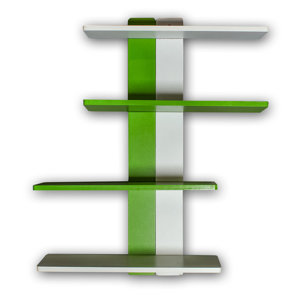 Green Modern Wooden Floating Wall Shelf – Space-Saving, DIY Storage ...
