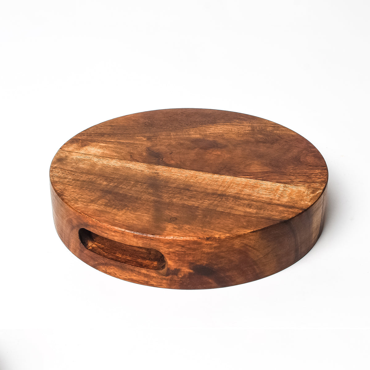 Wooden Round Butcher Block – Mango Wood, Meat Cutting, Kitchen Prep ...